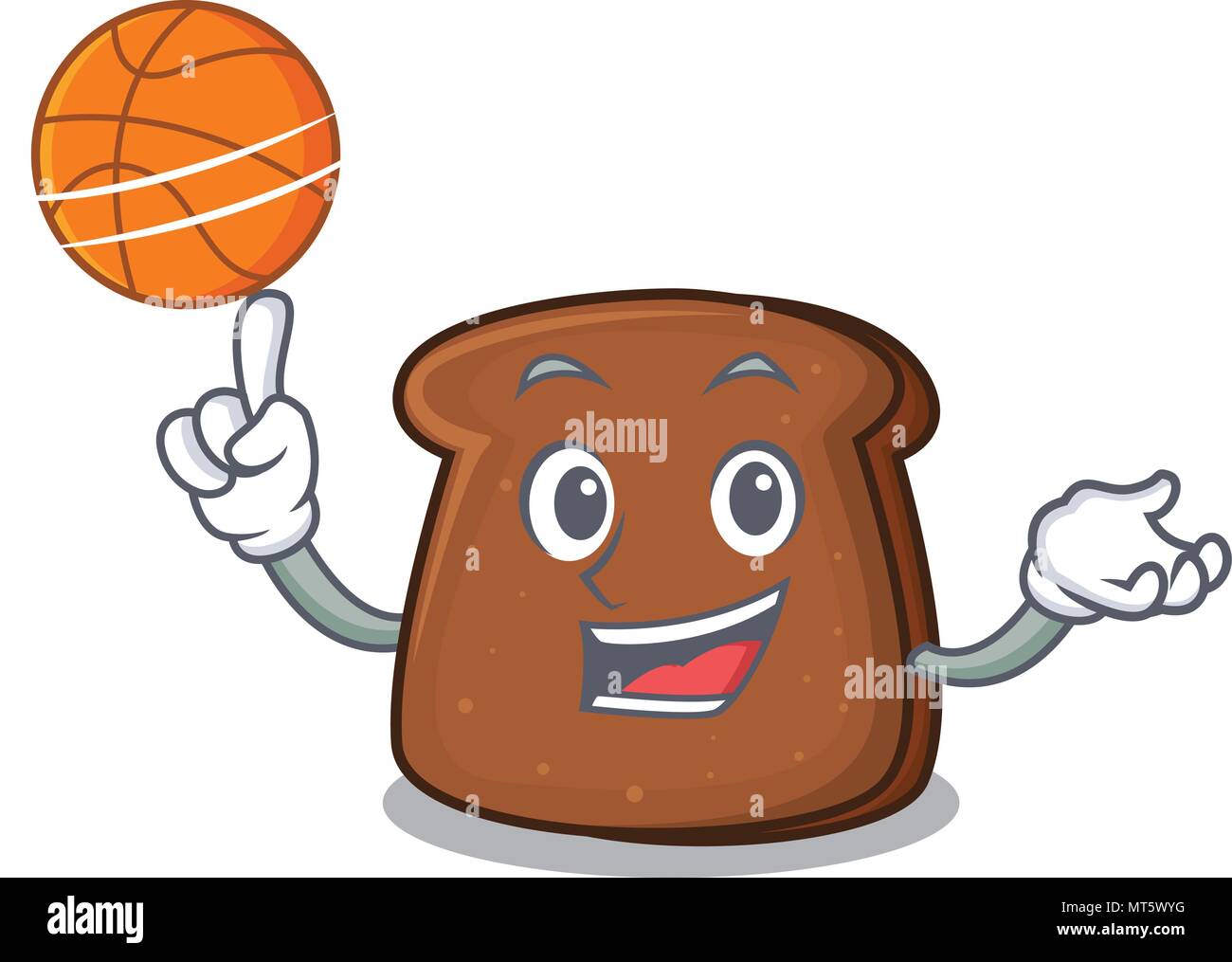 With basketball brown bread character cartoon Stock Vector Image & Art ...