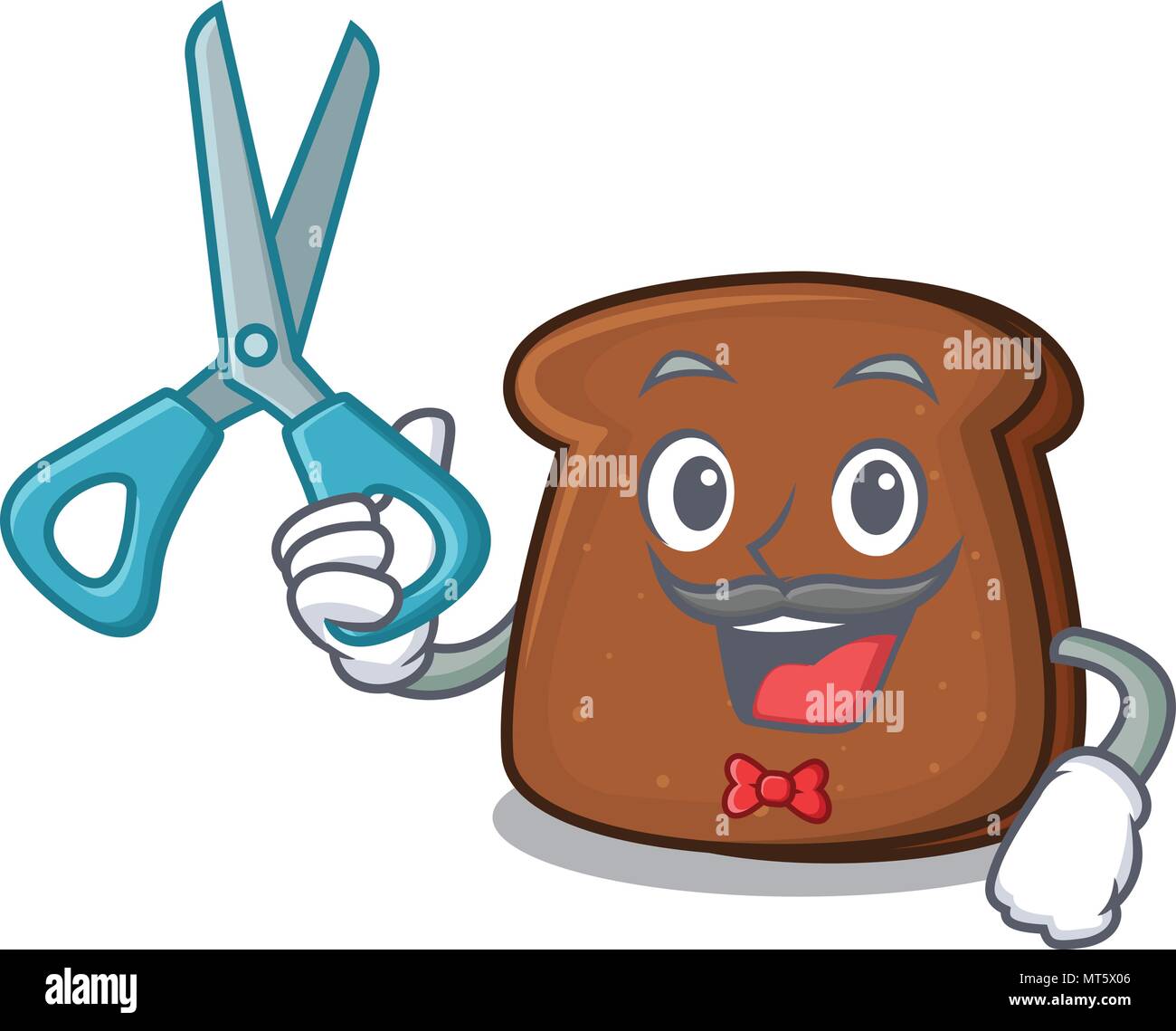 Barber brown bread character cartoon Stock Vector Image & Art - Alamy