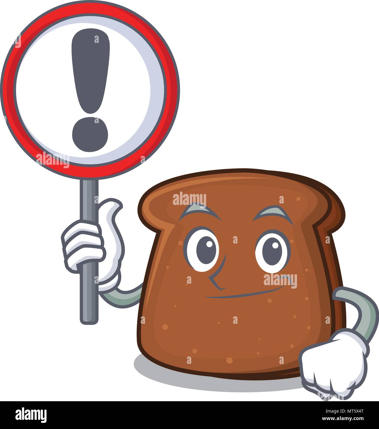 With sign brown bread character cartoon Stock Vector Image & Art - Alamy