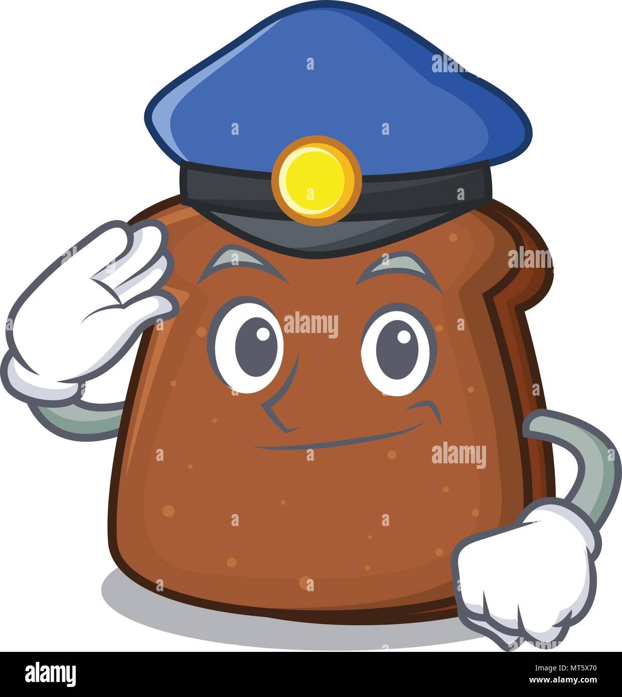 Police brown bread character cartoon Stock Vector Image & Art - Alamy
