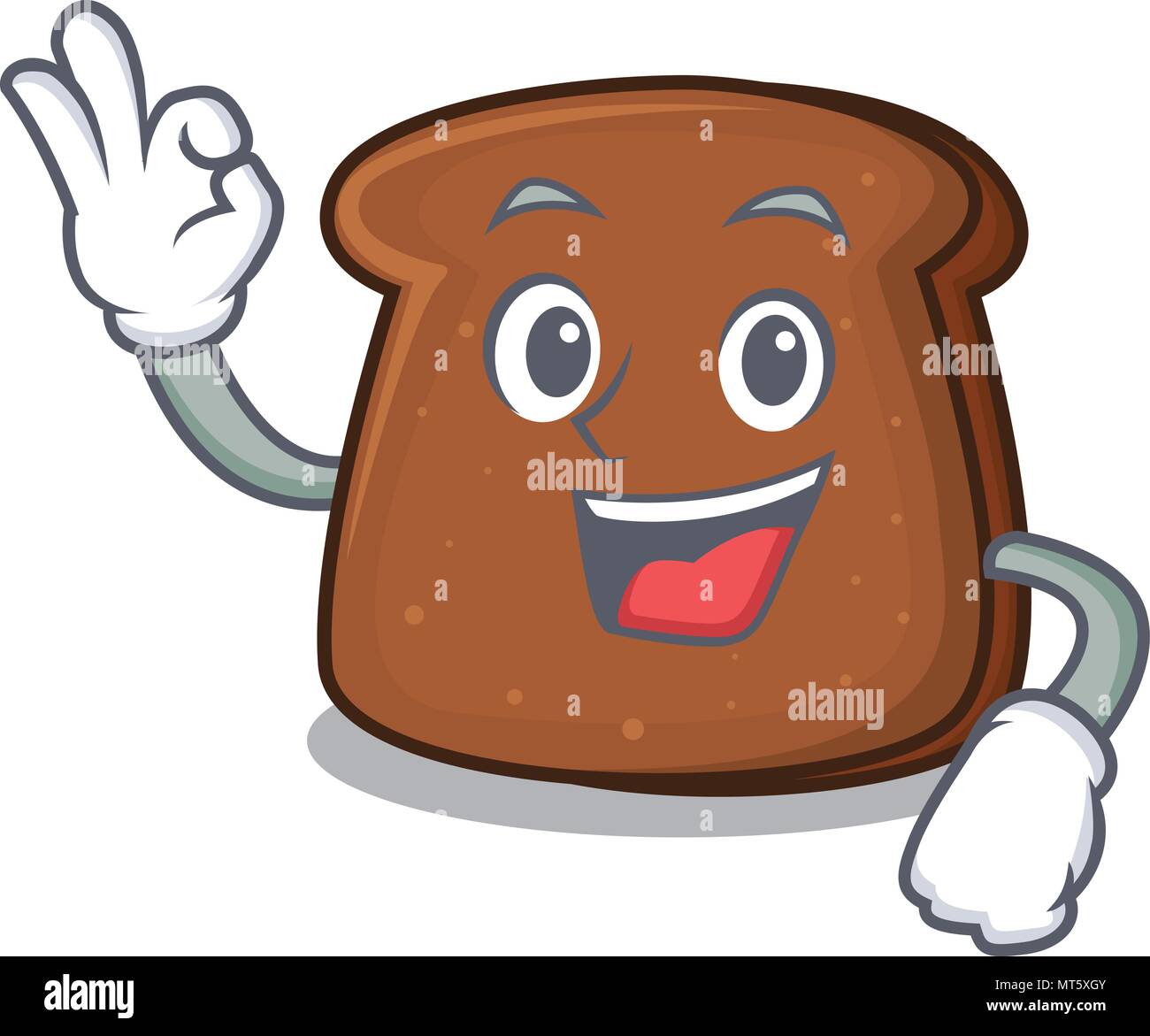 Okay brown bread character cartoon Stock Vector Image & Art - Alamy