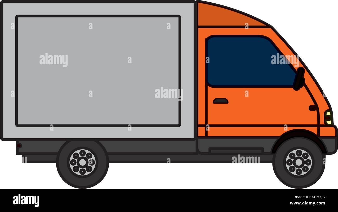 color truck vehicle service delivery transport Stock Vector Image & Art ...