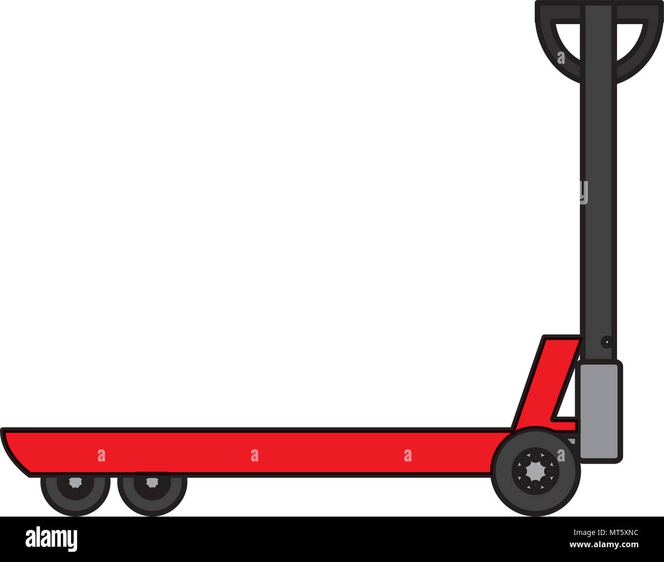 color delivery platform trolleys transport shipping Stock Vector Image ...
