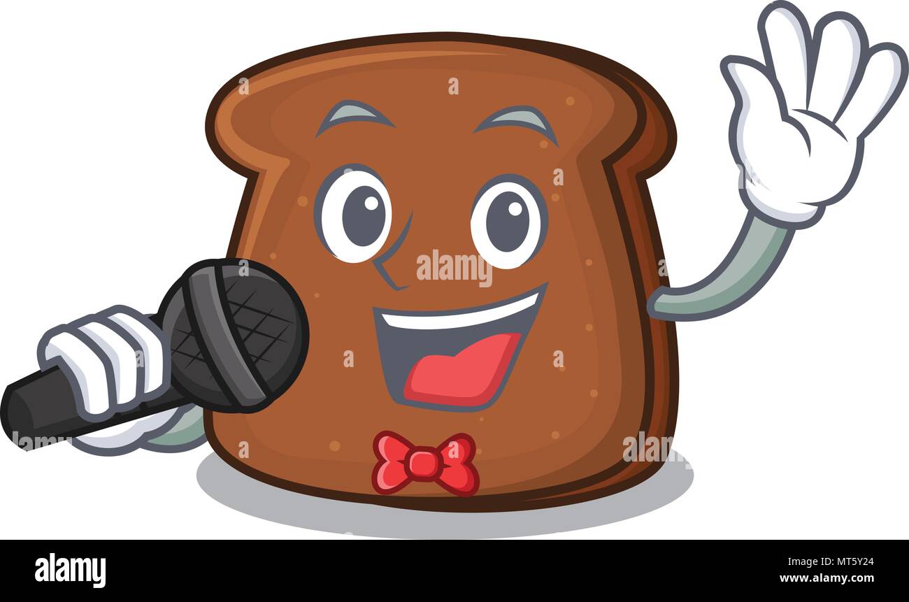 Singing brown bread mascot cartoon Stock Vector Image & Art - Alamy