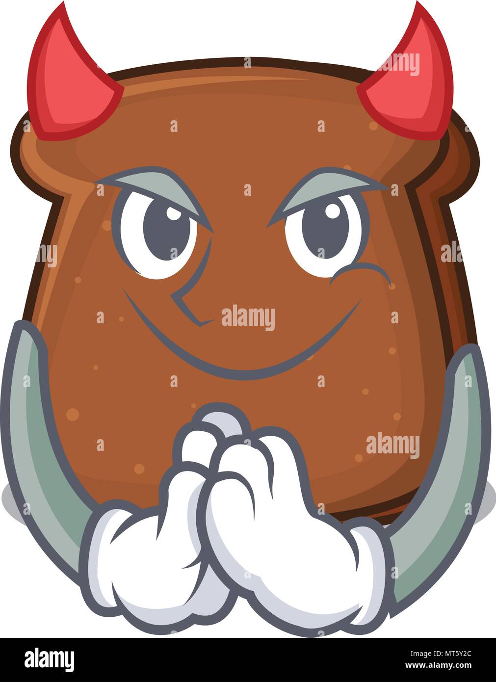 Devil brown bread mascot cartoon Stock Vector Image & Art - Alamy