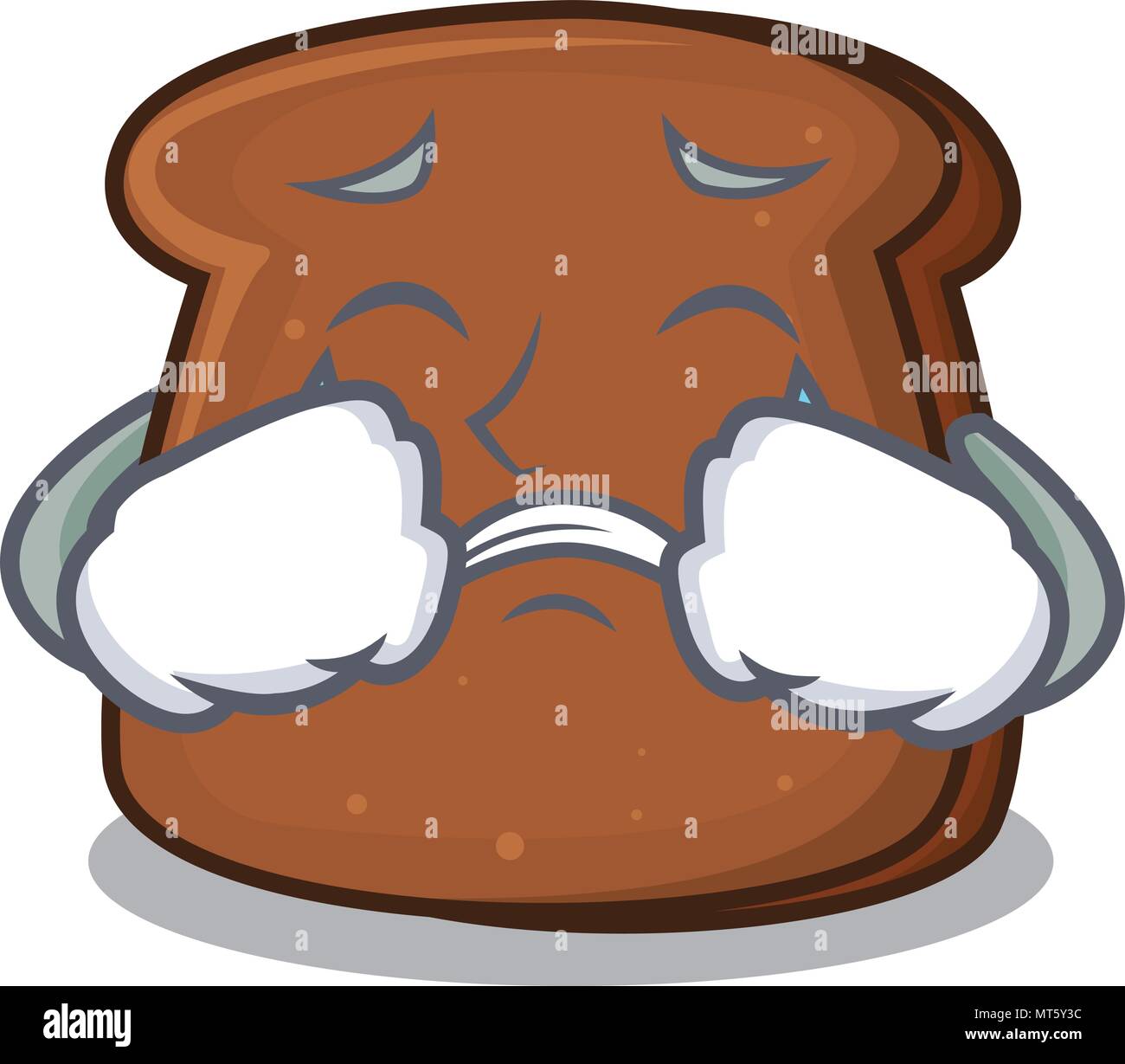 Crying brown bread mascot cartoon Stock Vector Image & Art - Alamy
