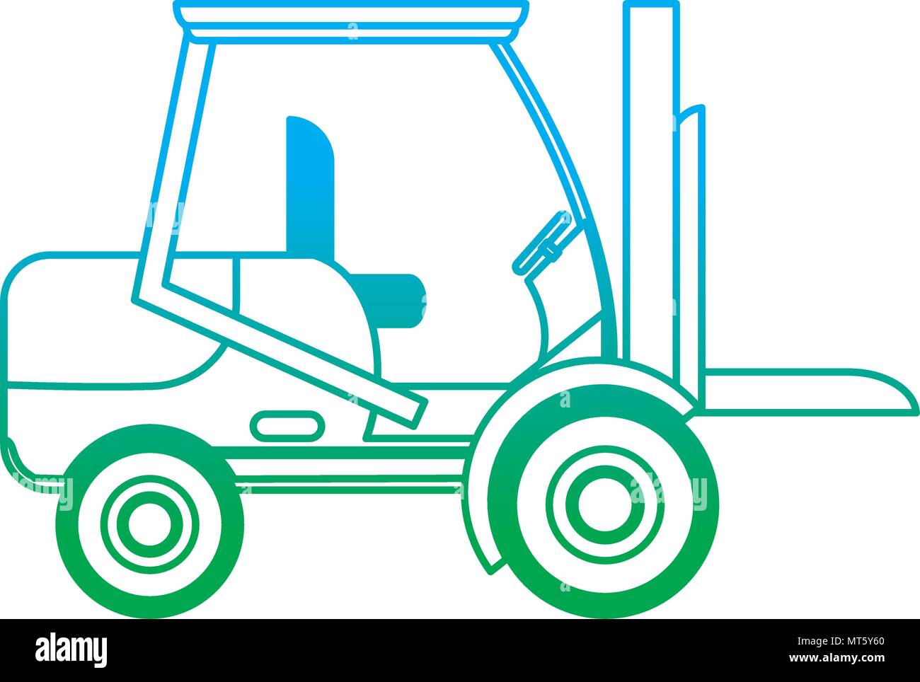 degraded line forklift transportation machine industry vehicle Stock ...