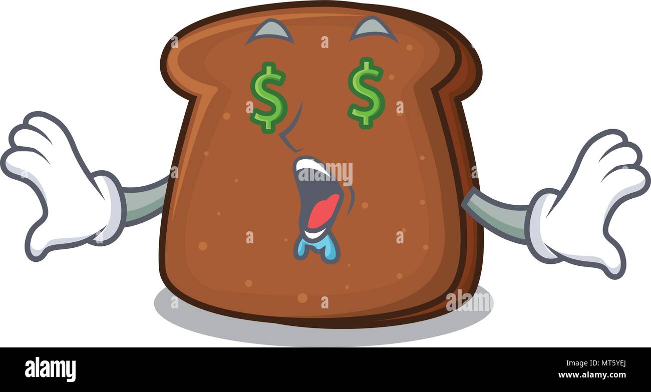 Money eye brown bread mascot cartoon Stock Vector Image & Art - Alamy