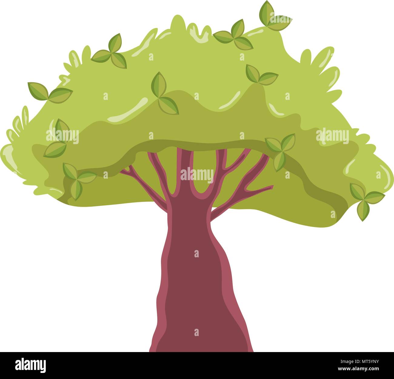 natural tropical tree stalk botanic Stock Vector Image & Art - Alamy