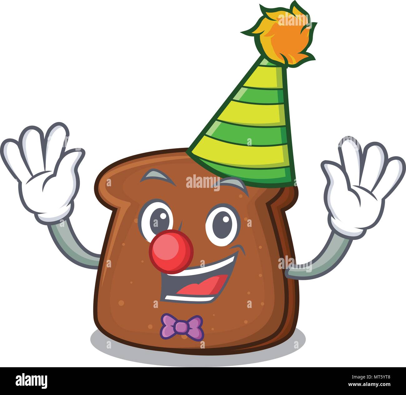 Clown brown bread mascot cartoon Stock Vector Image & Art - Alamy