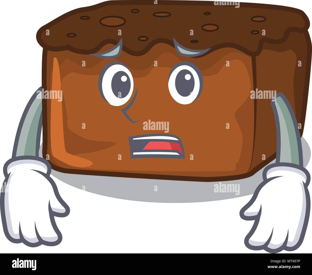 Afraid brownies mascot cartoon style Stock Vector Image & Art - Alamy