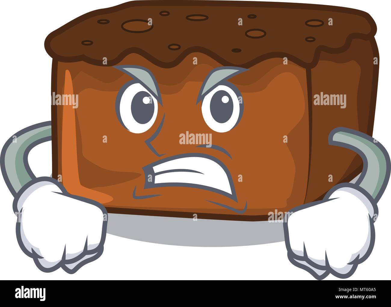 Angry brownies mascot cartoon style Stock Vector Image & Art - Alamy