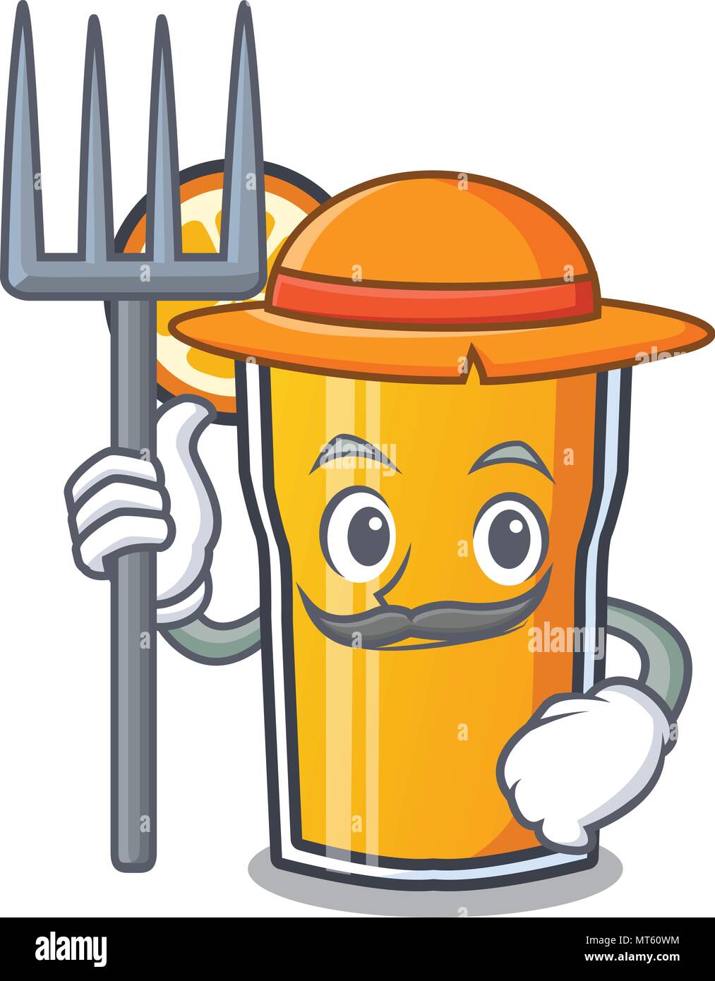Farmer orange juice character cartoon Stock Vector Image & Art - Alamy