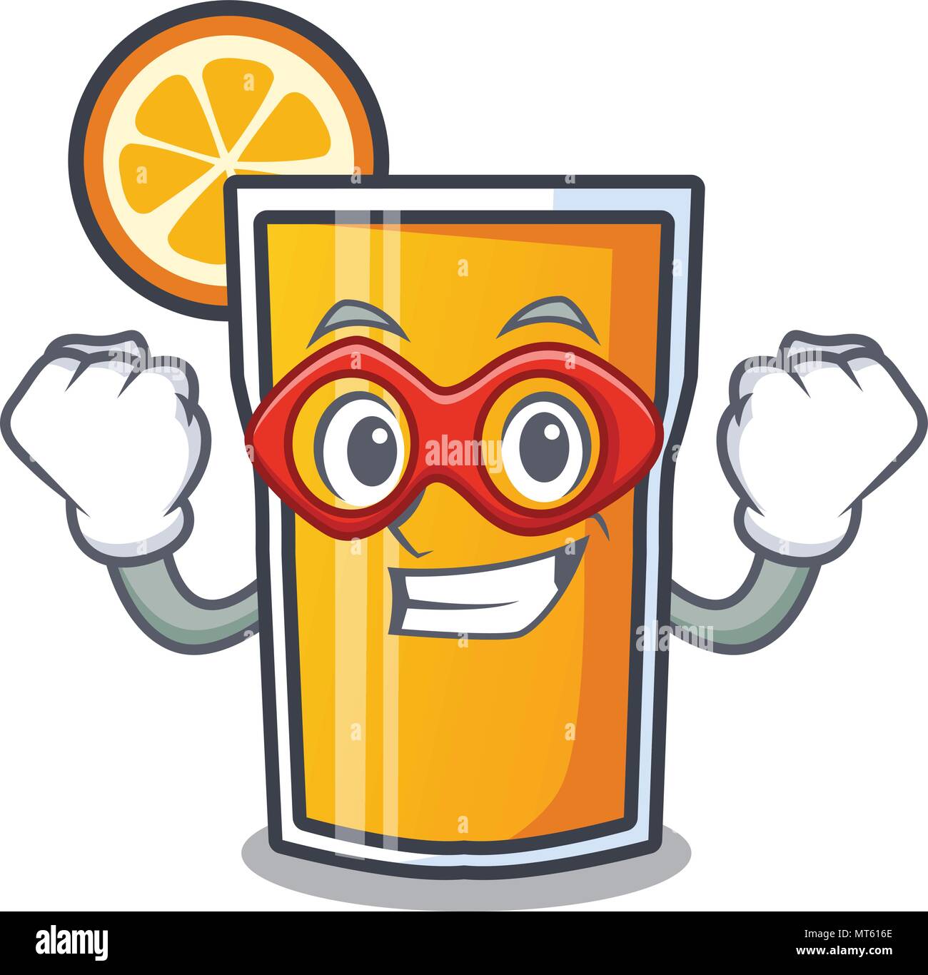 Super hero orange juice character cartoon Stock Vector Image & Art - Alamy