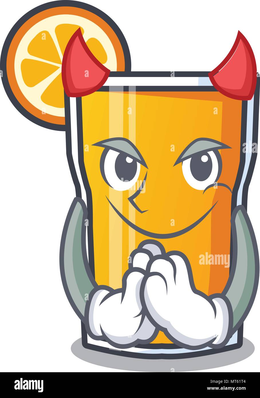 Devil orange juice mascot cartoon Stock Vector Image & Art - Alamy
