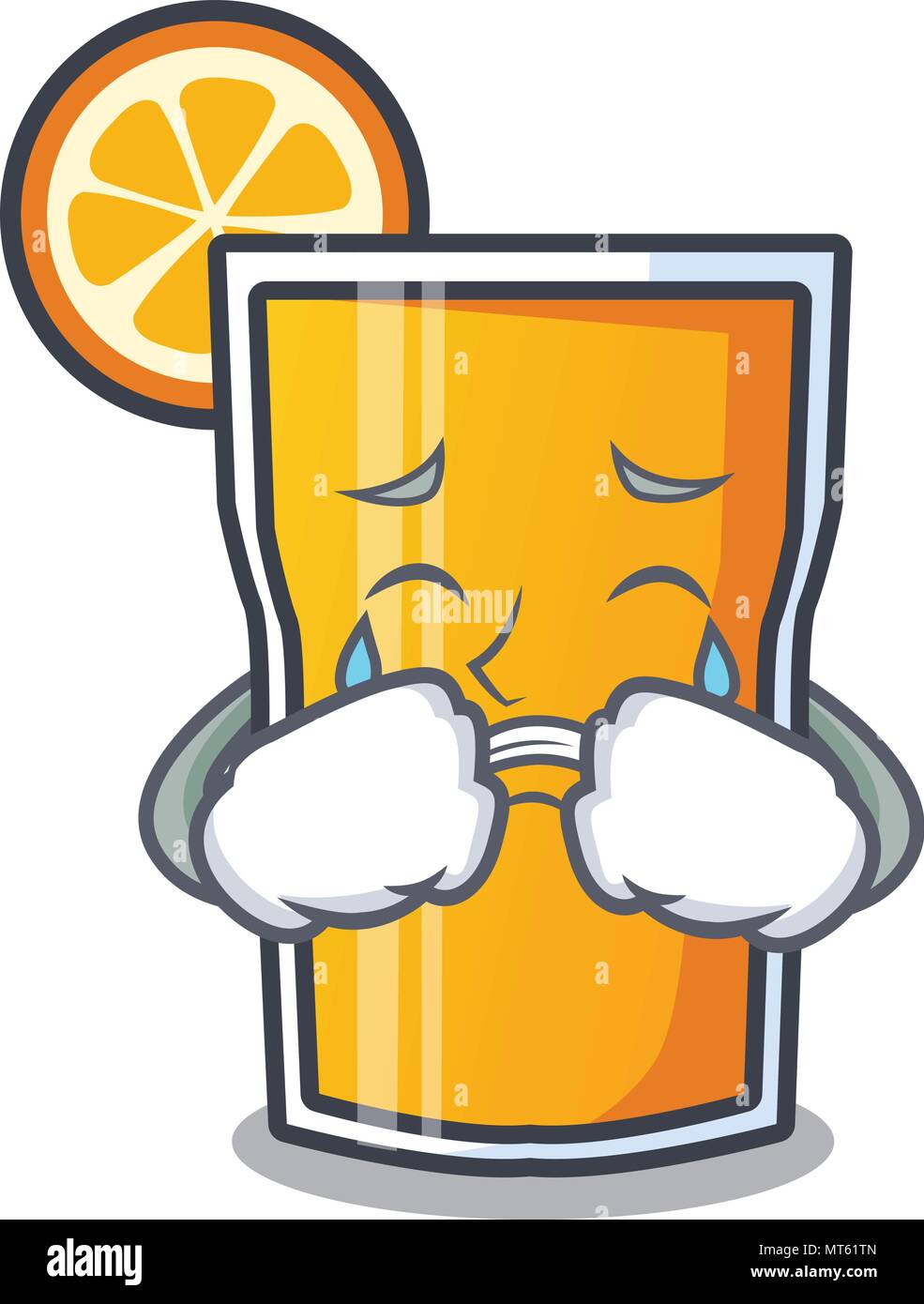Crying orange juice mascot cartoon Stock Vector Image & Art - Alamy