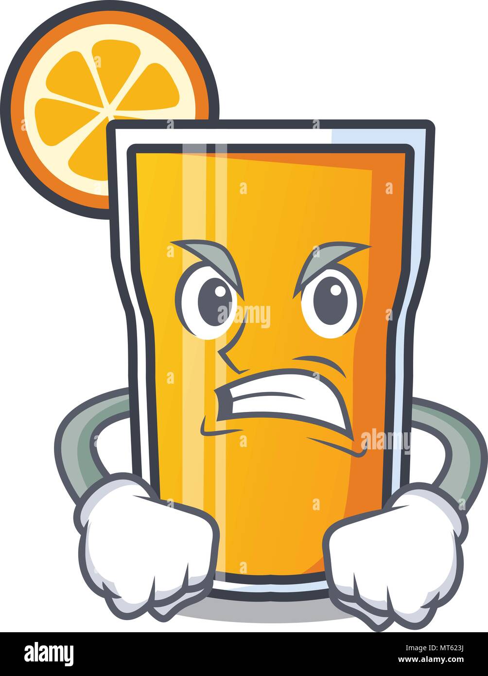 Angry orange juice mascot cartoon Stock Vector Image & Art - Alamy