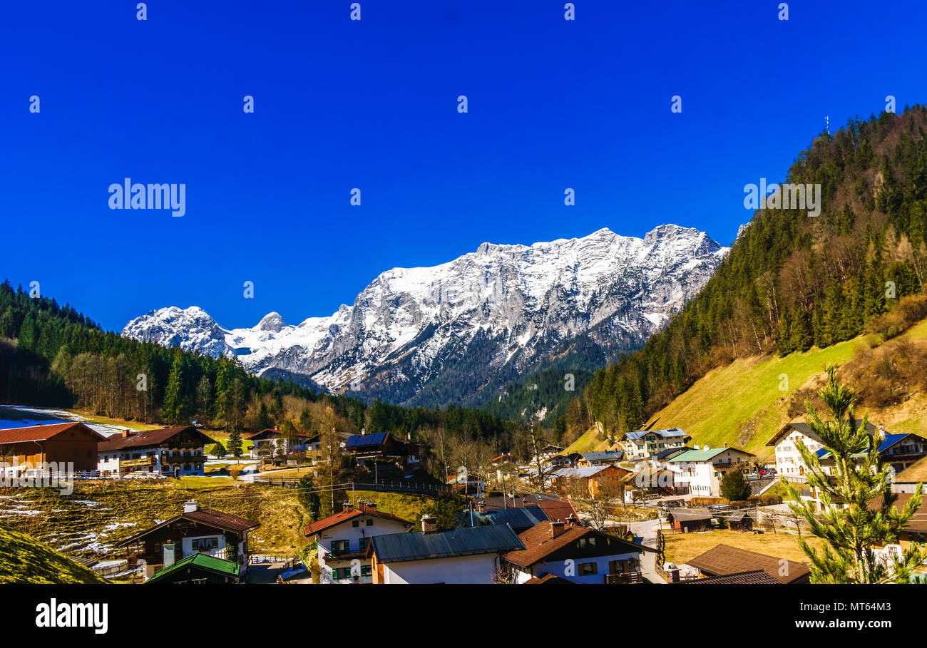 Countryside bavarian village ramsau germany hi-res stock photography ...