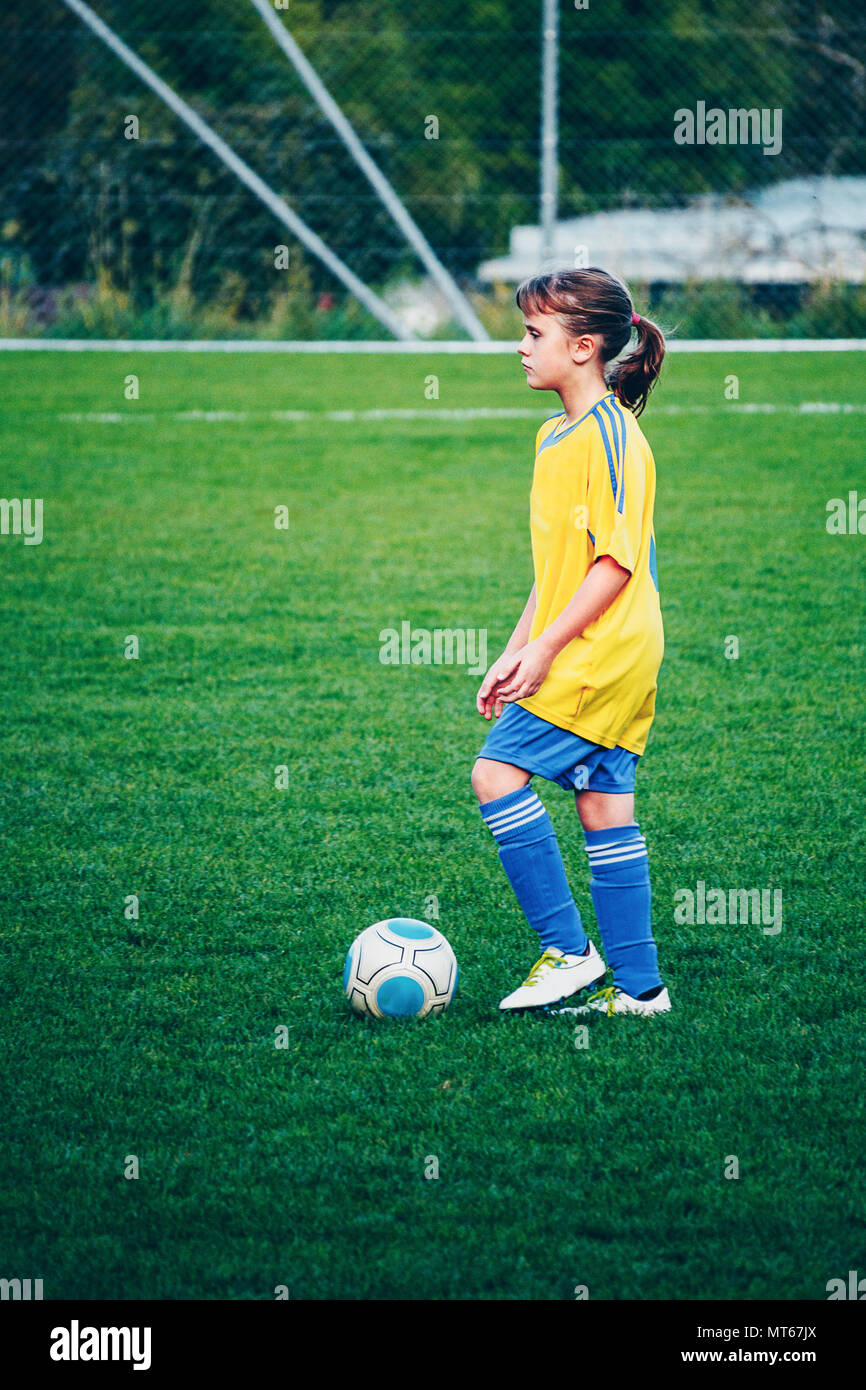 Girls Playing Football High Resolution Stock Photography and Images - Alamy