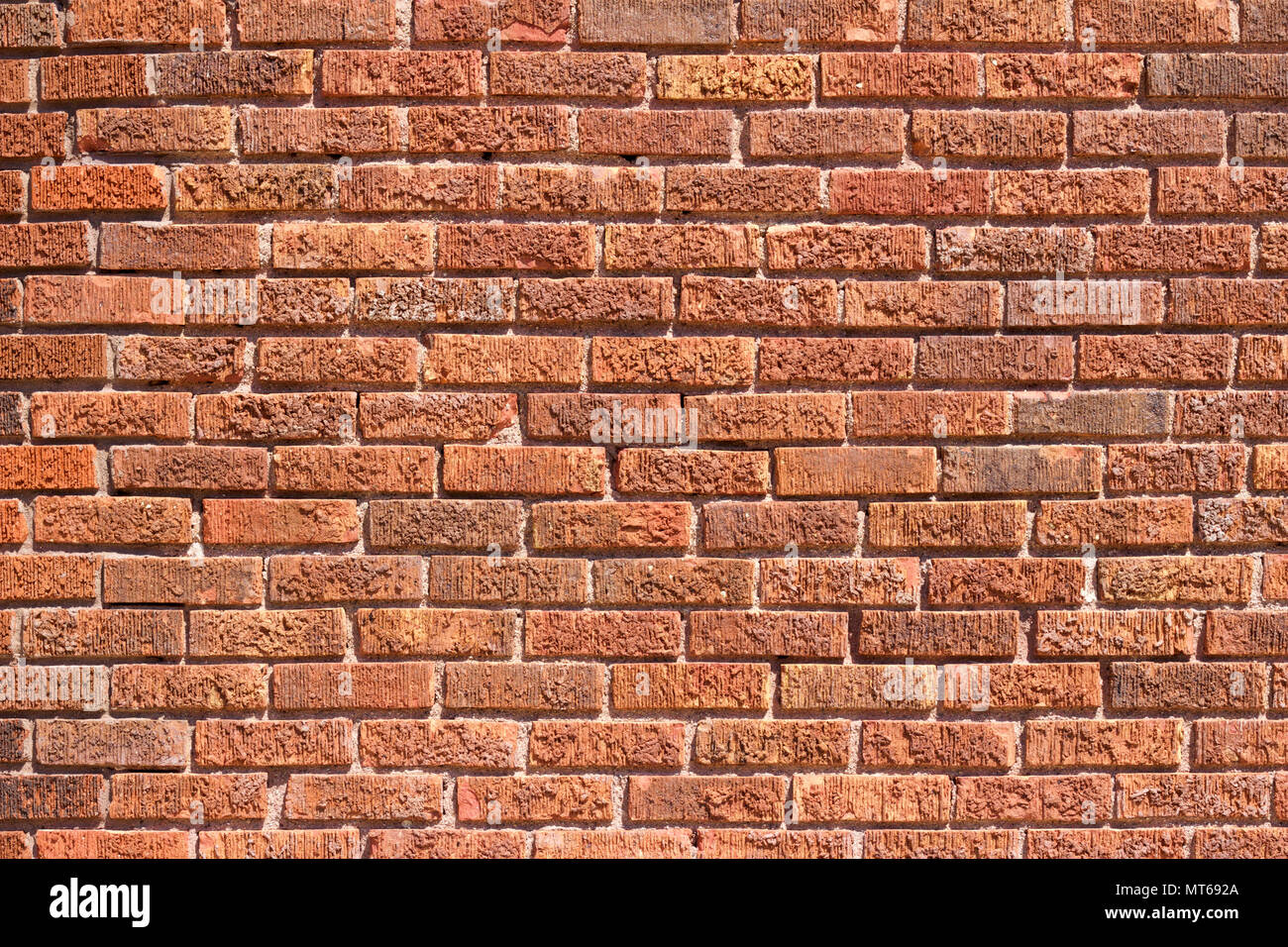 Close up view of an old vintage textured brick wall background with ...