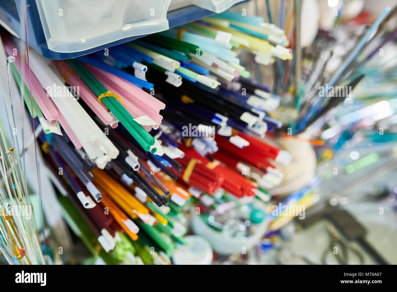 Colorful Glass Rods Stock Photo - Alamy