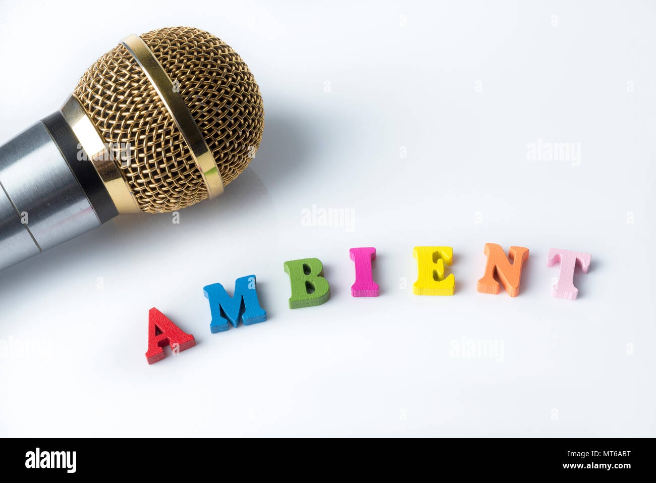 Microphone on a white background, close-up, Ambient genre Stock Photo ...