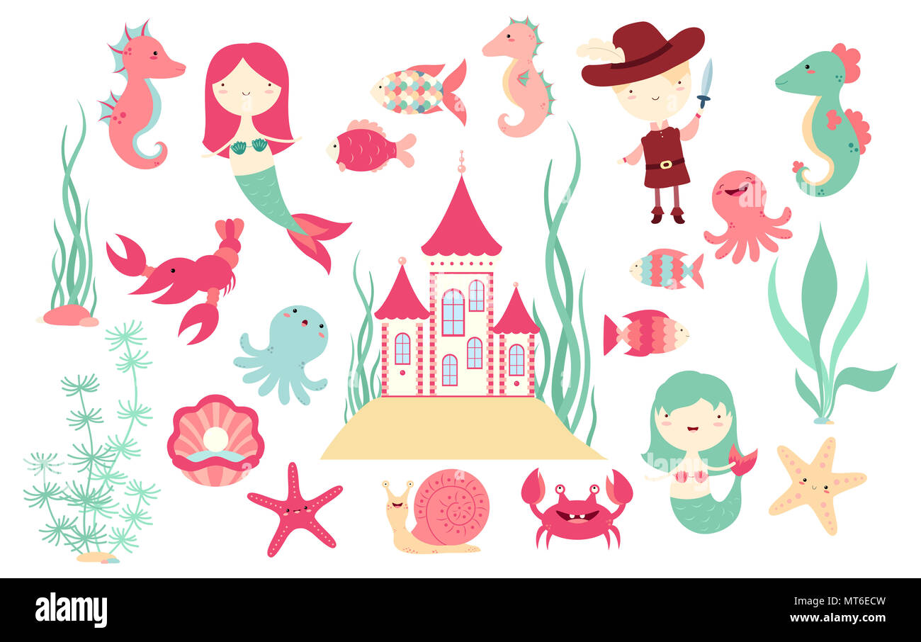 Sea fish crab pearl Cut Out Stock Images & Pictures - Alamy