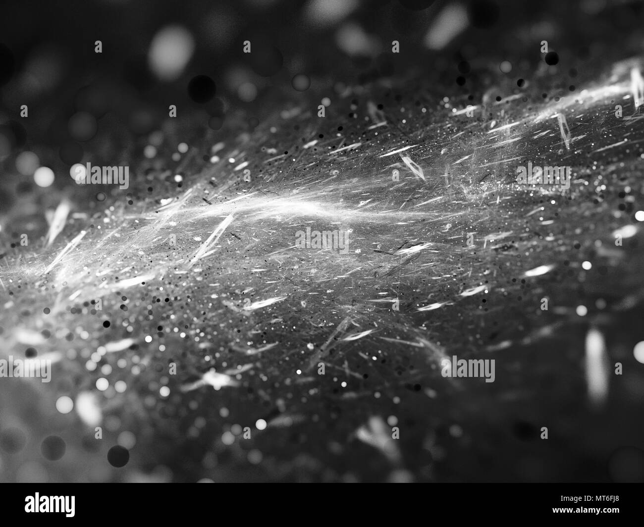 Glowing burst particles in space, computer generated abstract ...