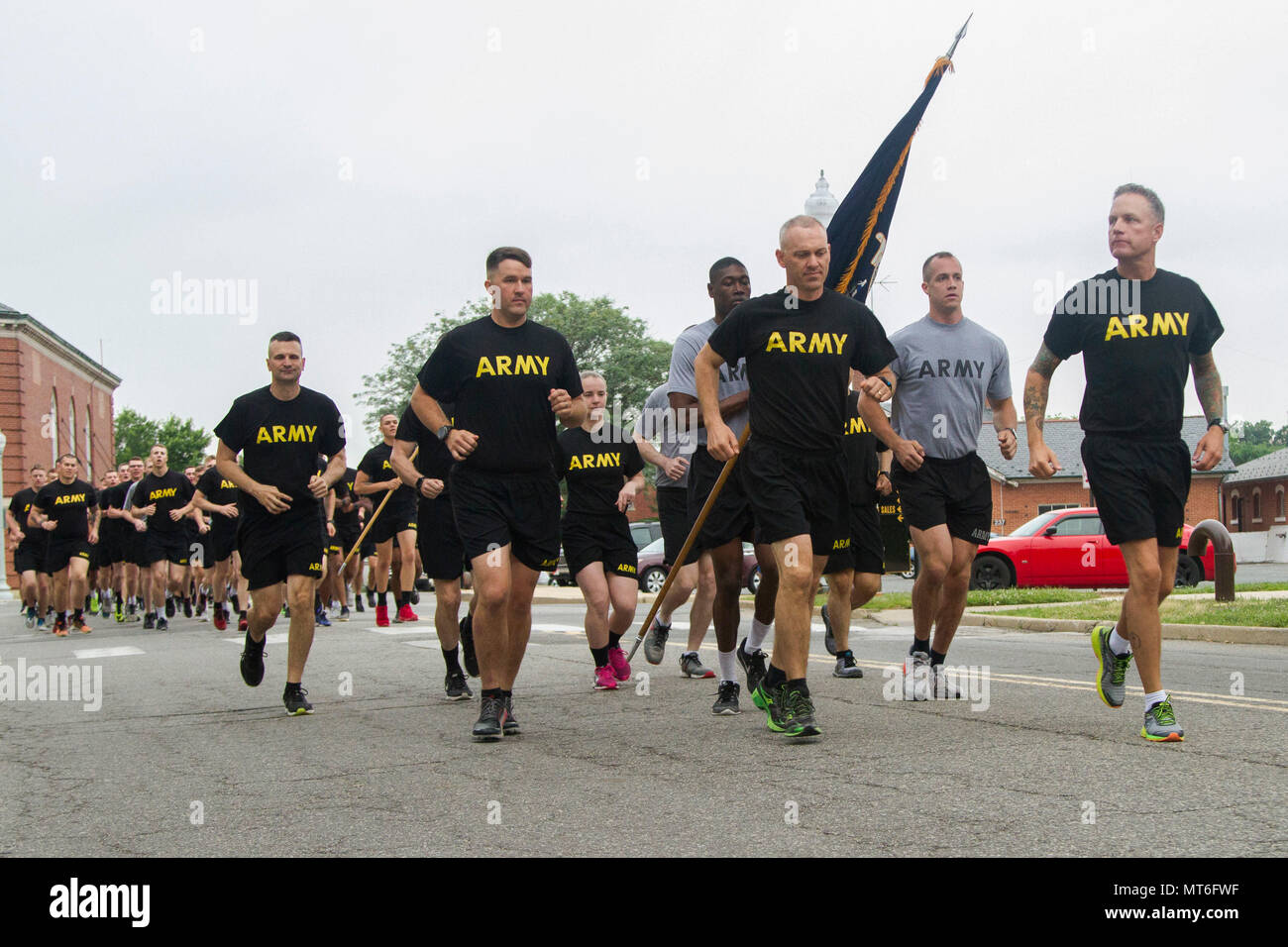 Lt. Col. Ryan J. Morgan, (center), commander of 4th Battalion, 3d US ...