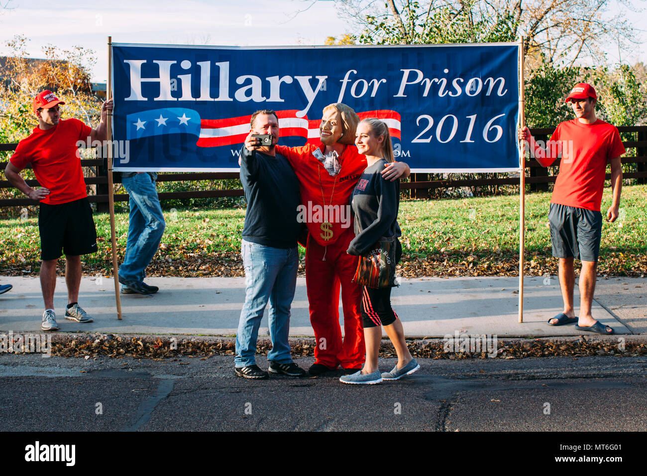 Supporters wait outside Zorn Arena in Eau Claire, Wisconsin to see ...