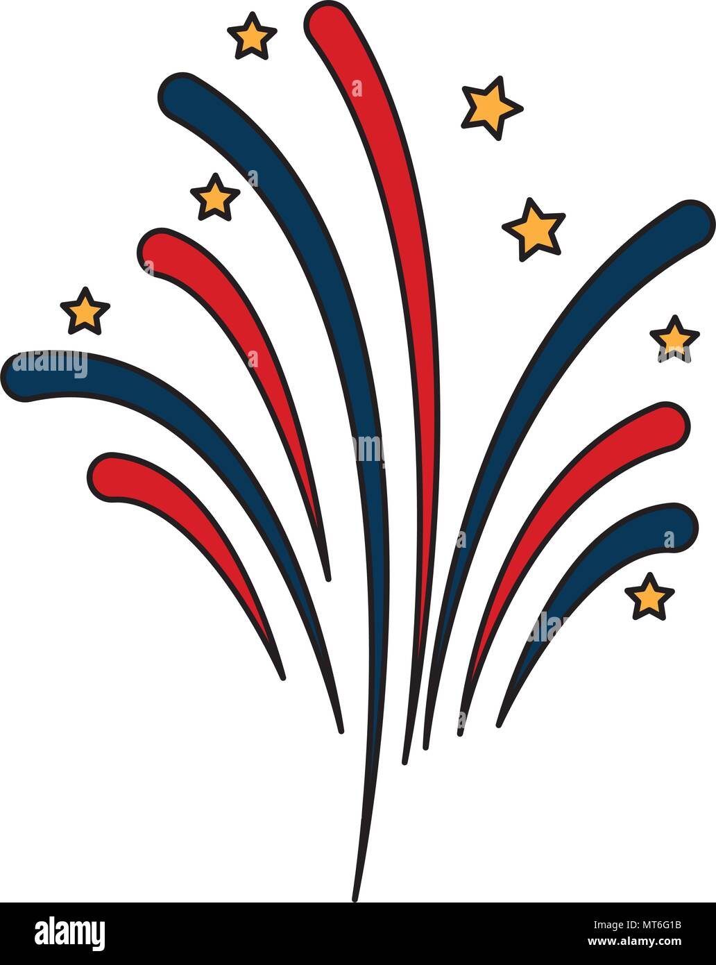 USA fireworks splash celebration vector illustration design Stock ...