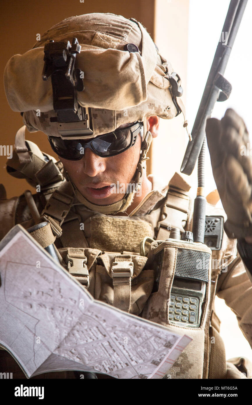 U.S. Marine Corps Cpl. Ian M. Morris, a squad leader with Bravo Company ...