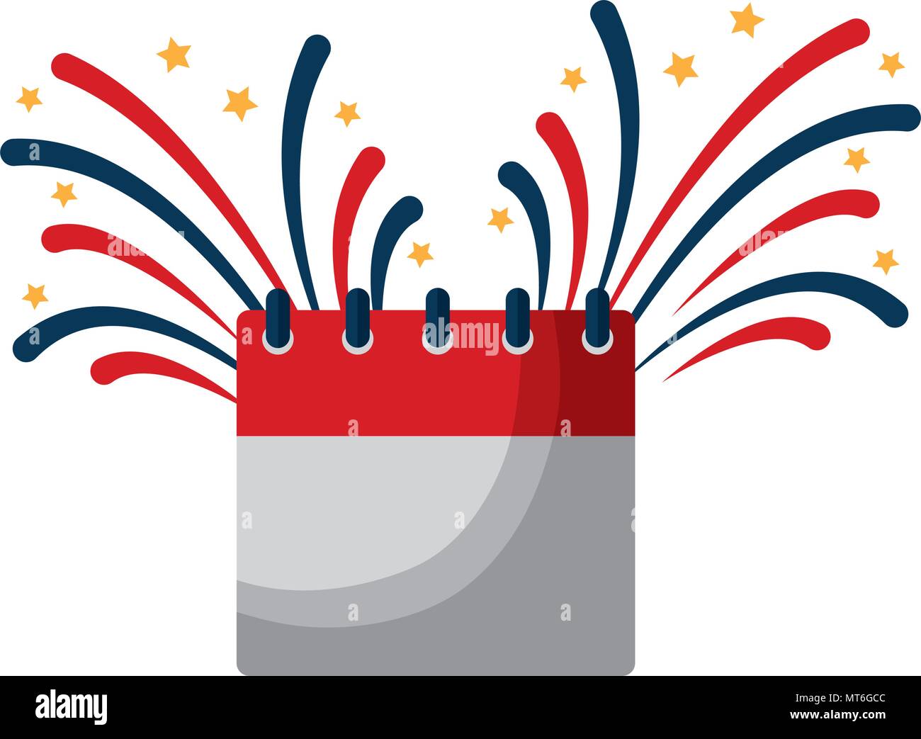 calendar with fireworks splash vector illustration design Stock Vector ...