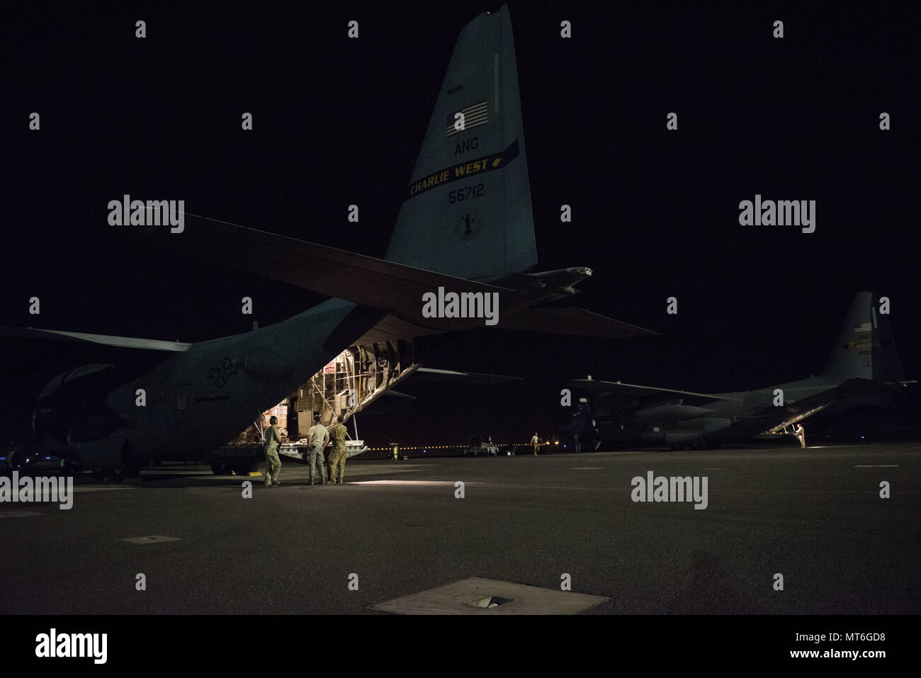 C-130H Hercules aircraft deployed from the 130th Airlift Wing of ...