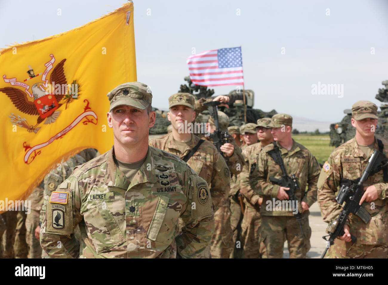 U.S. Army Lt. Col. Adam Lackey, Commander of 1st Squadron, 2nd Calvary ...