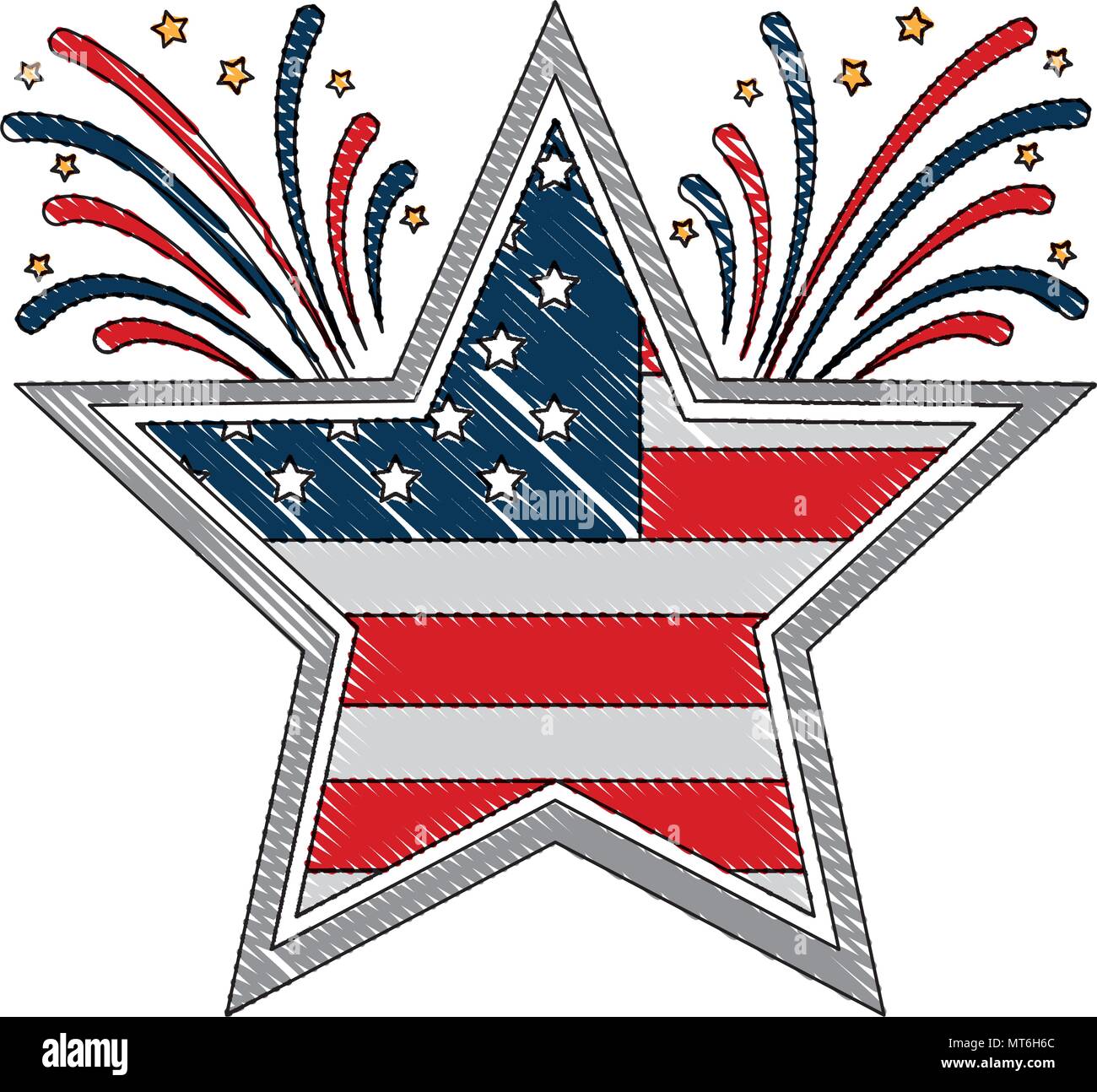 4th Of July Star Clipart