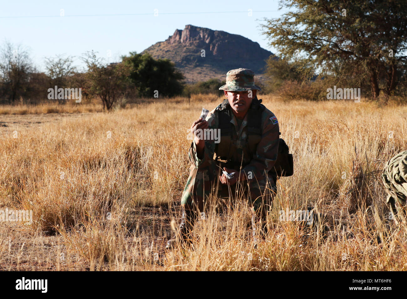 South African National Defense Force Staff Sgt. Shaun Pieters, a ...
