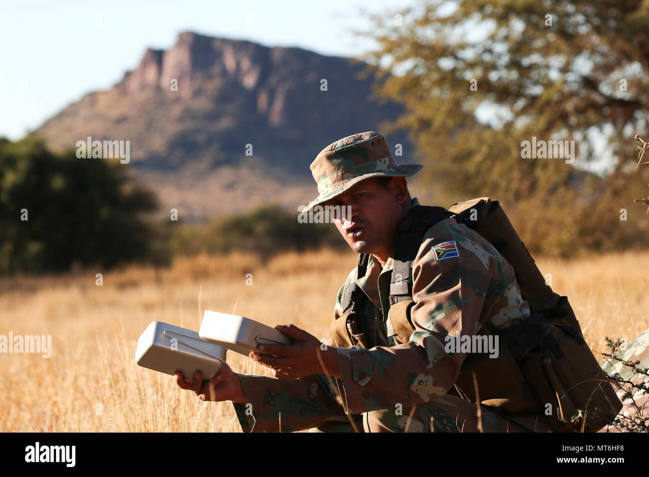 South African National Defense Force Staff Sgt. Shaun Pieters, a ...