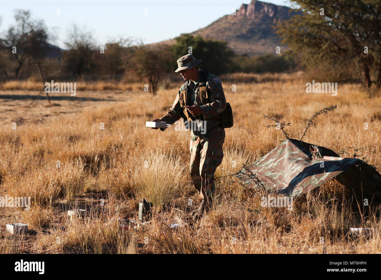 South African National Defense Force Staff Sgt. Shaun Pieters, a ...