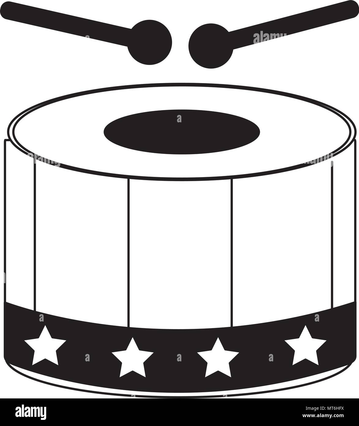 musical instrument percussion drum and sticks vector illustration Stock ...