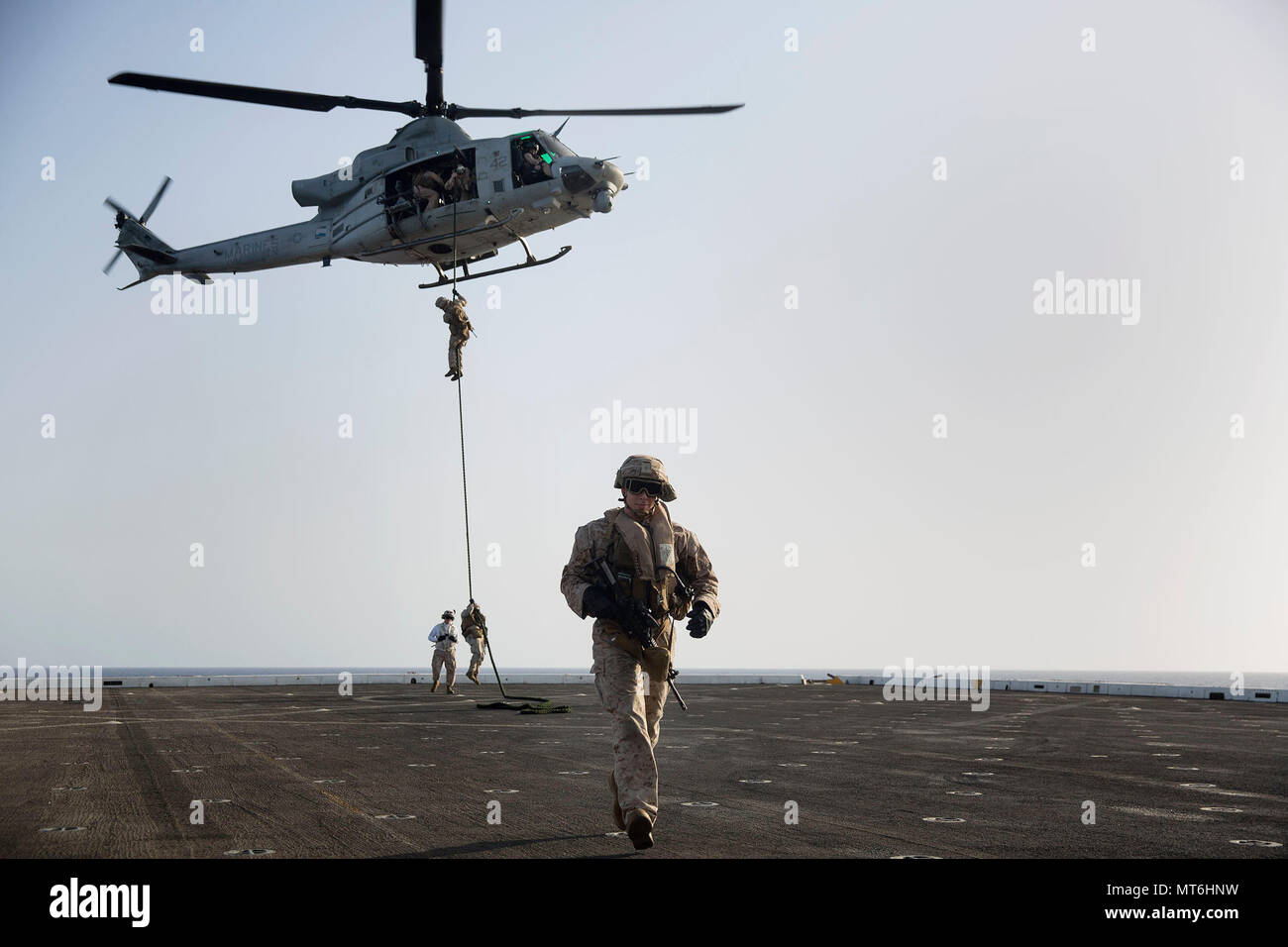 Marines with Battalion Landing Team, 3rd Battalion 6th Marines, fast ...