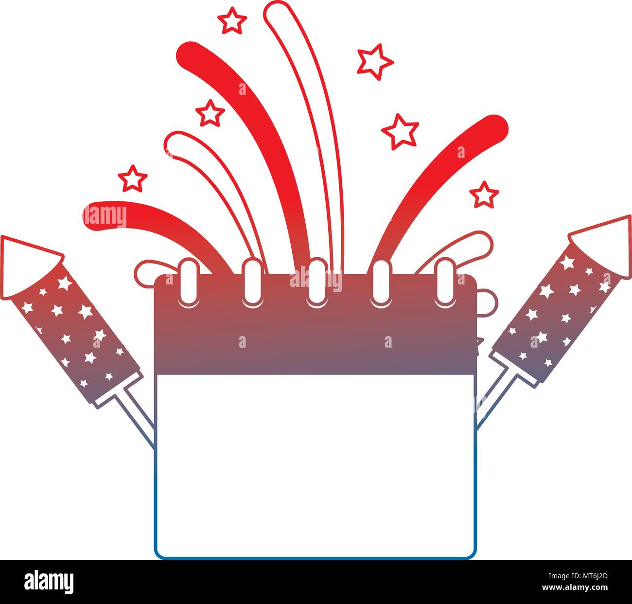 calendar with fireworks splash vector illustration design Stock Vector ...