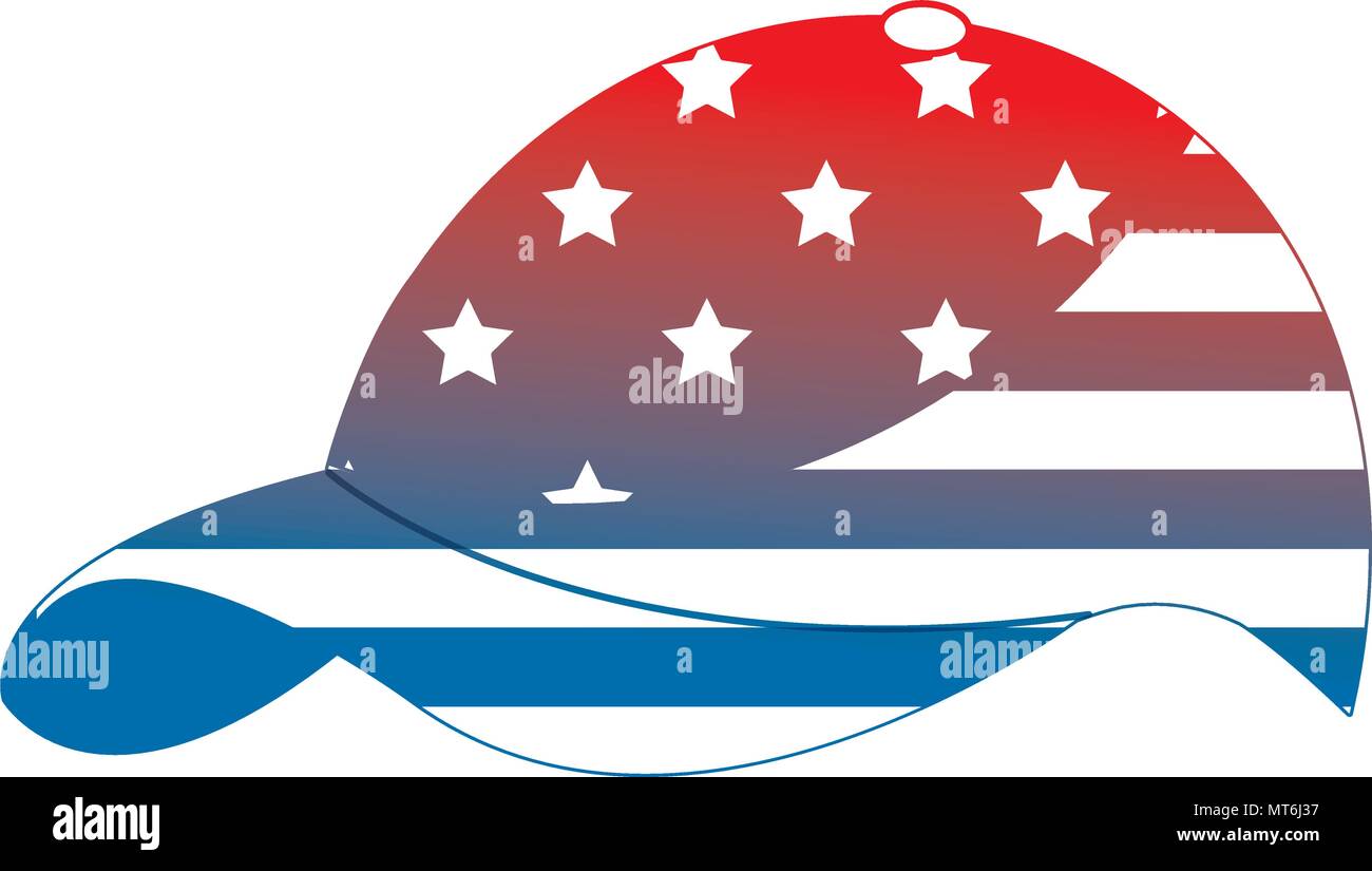 sport cap with USA flag vector illustration design Stock Vector Image ...