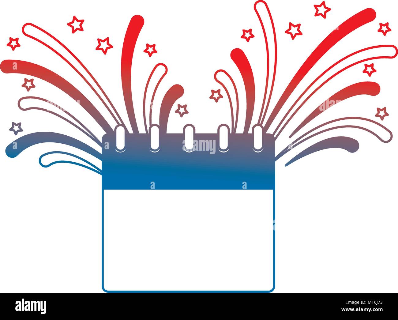 calendar with fireworks splash vector illustration design Stock Vector ...