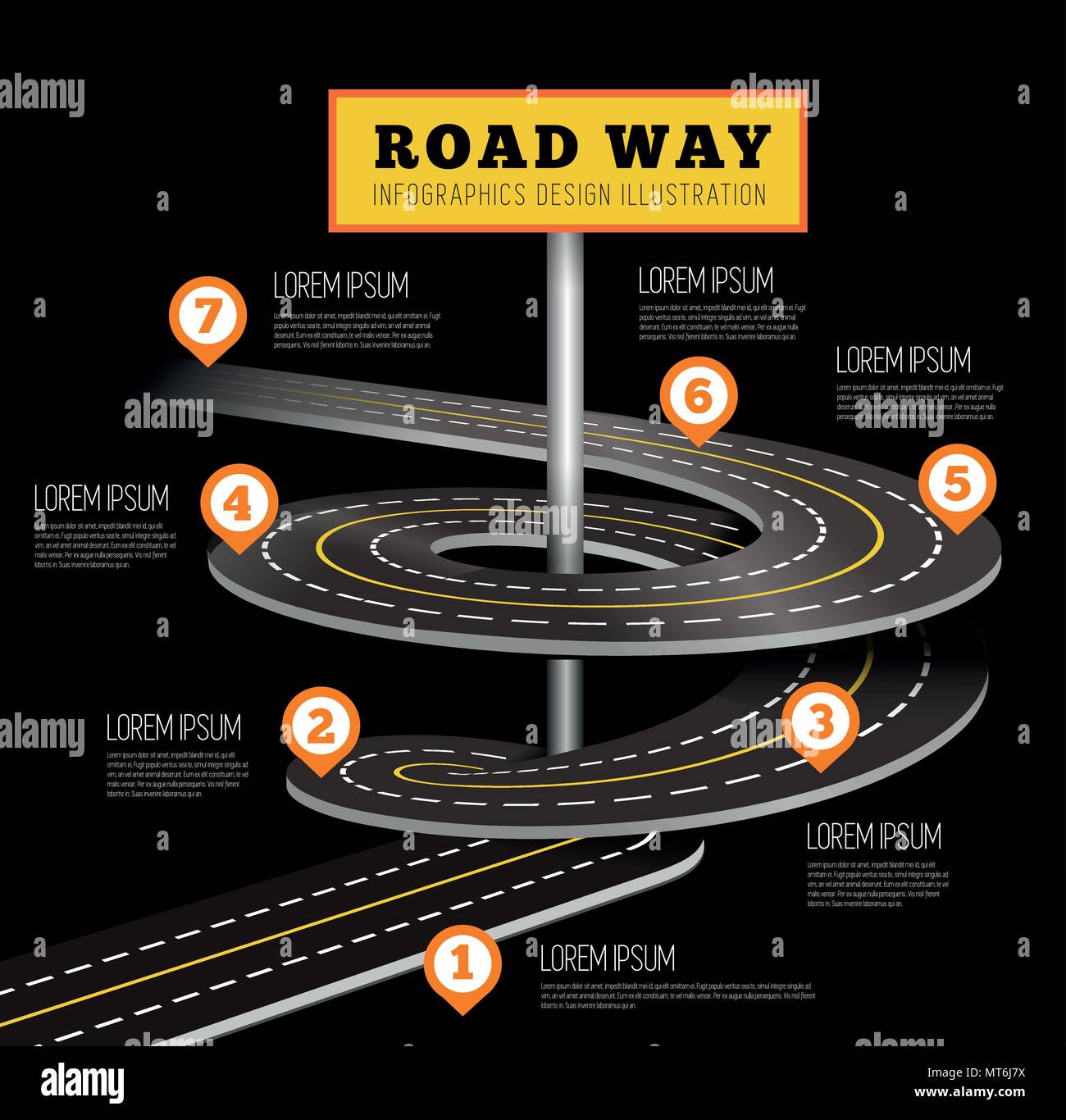 Road milestone Stock Vector Images - Alamy