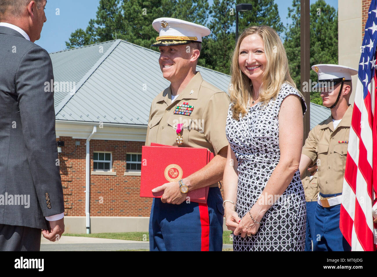U.S. Marine Corps Col. Rod Brewster, outgoing commanding officer for ...