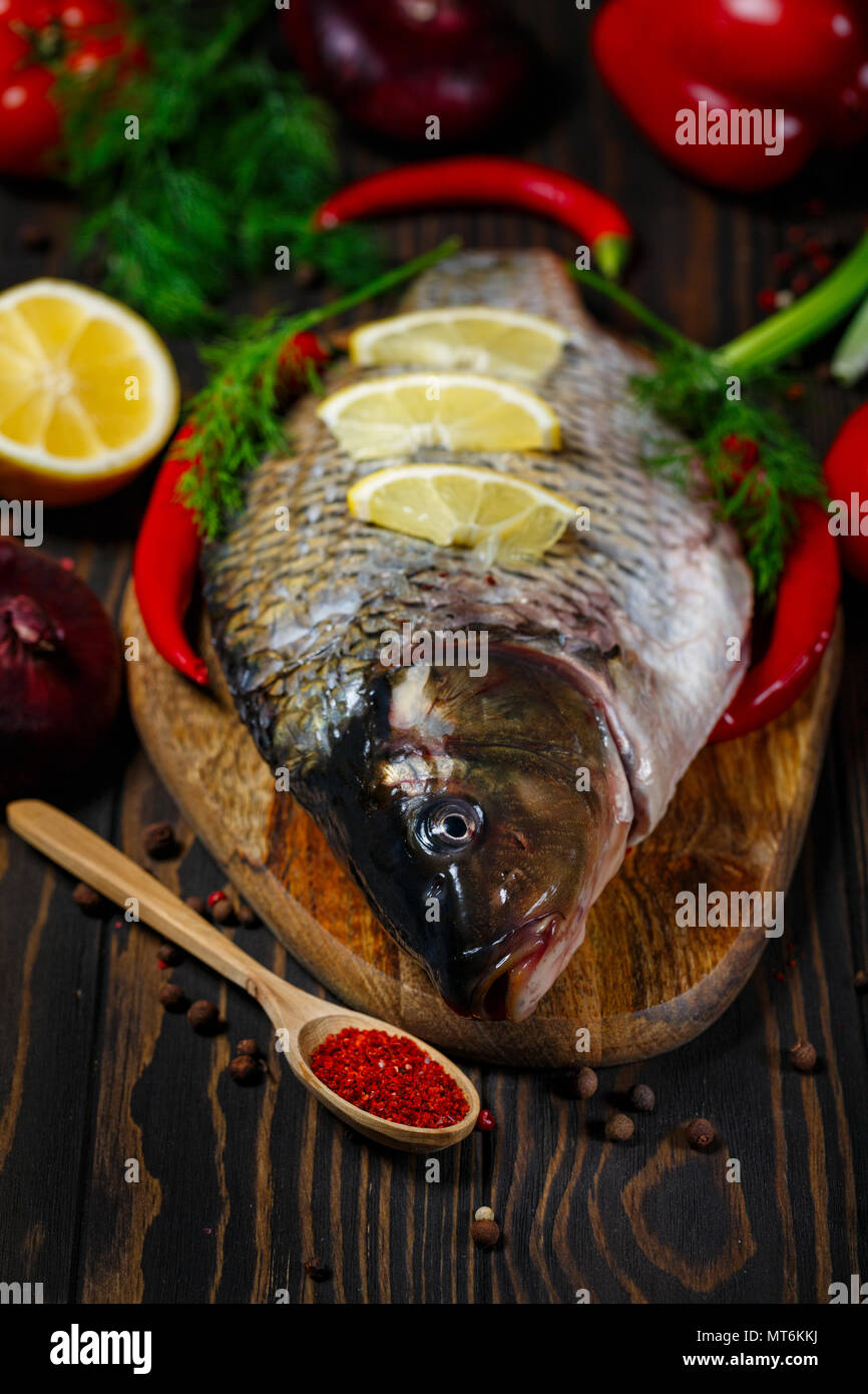 Still life food fish table hi-res stock photography and images - Alamy