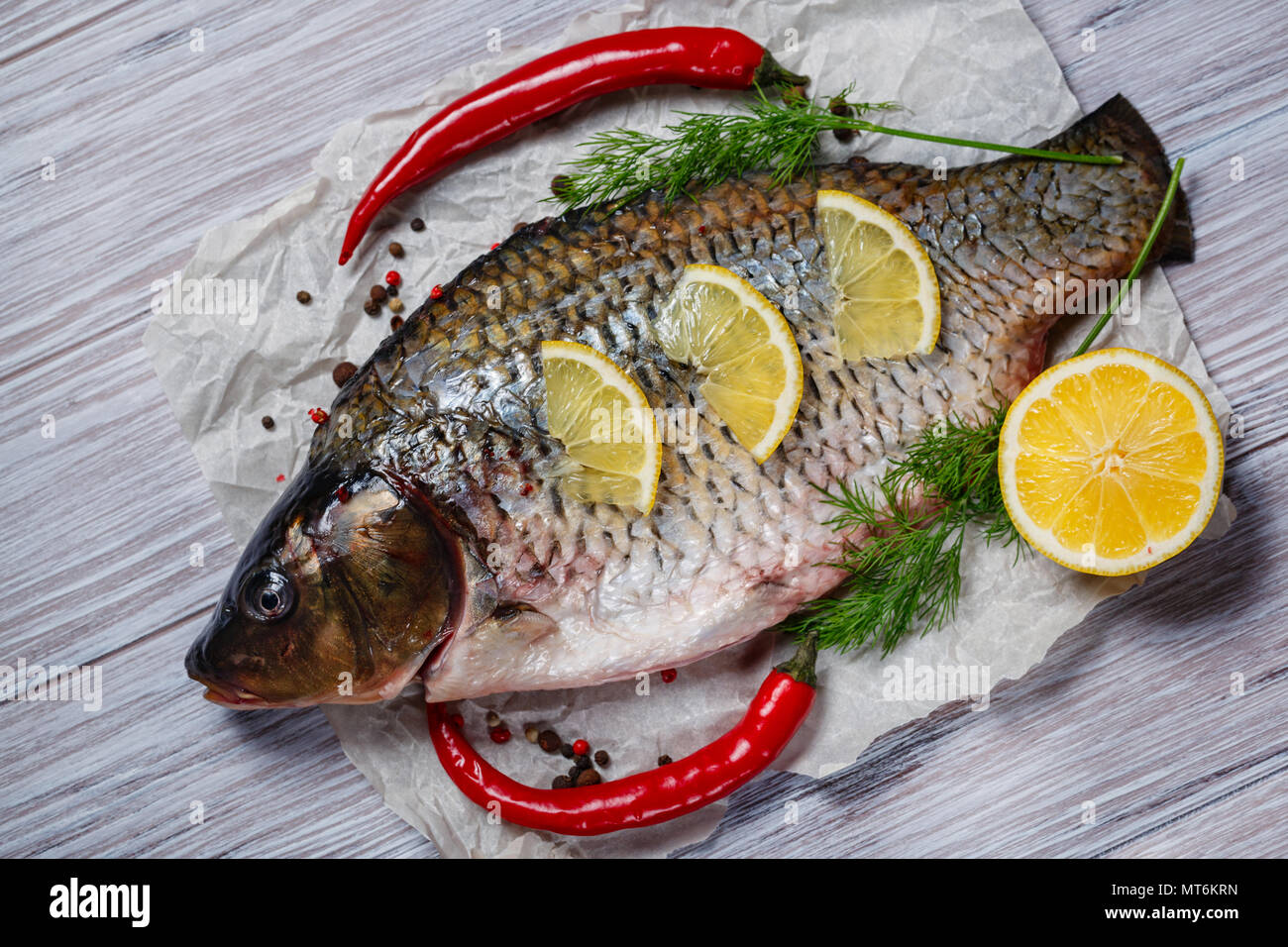 Still life food fish table hi-res stock photography and images - Alamy