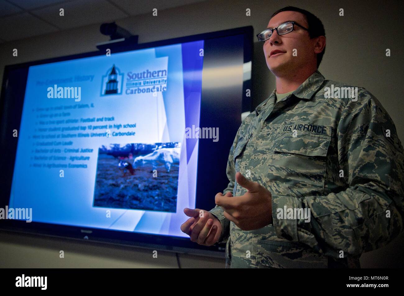 Airman 1st. Class Mathew Brummel with the 932nd Airlift Wing Operations ...
