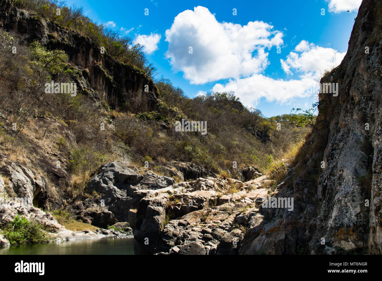 View inside the Somoto Canyon, a tourist hotspot in northern Nicaragua ...